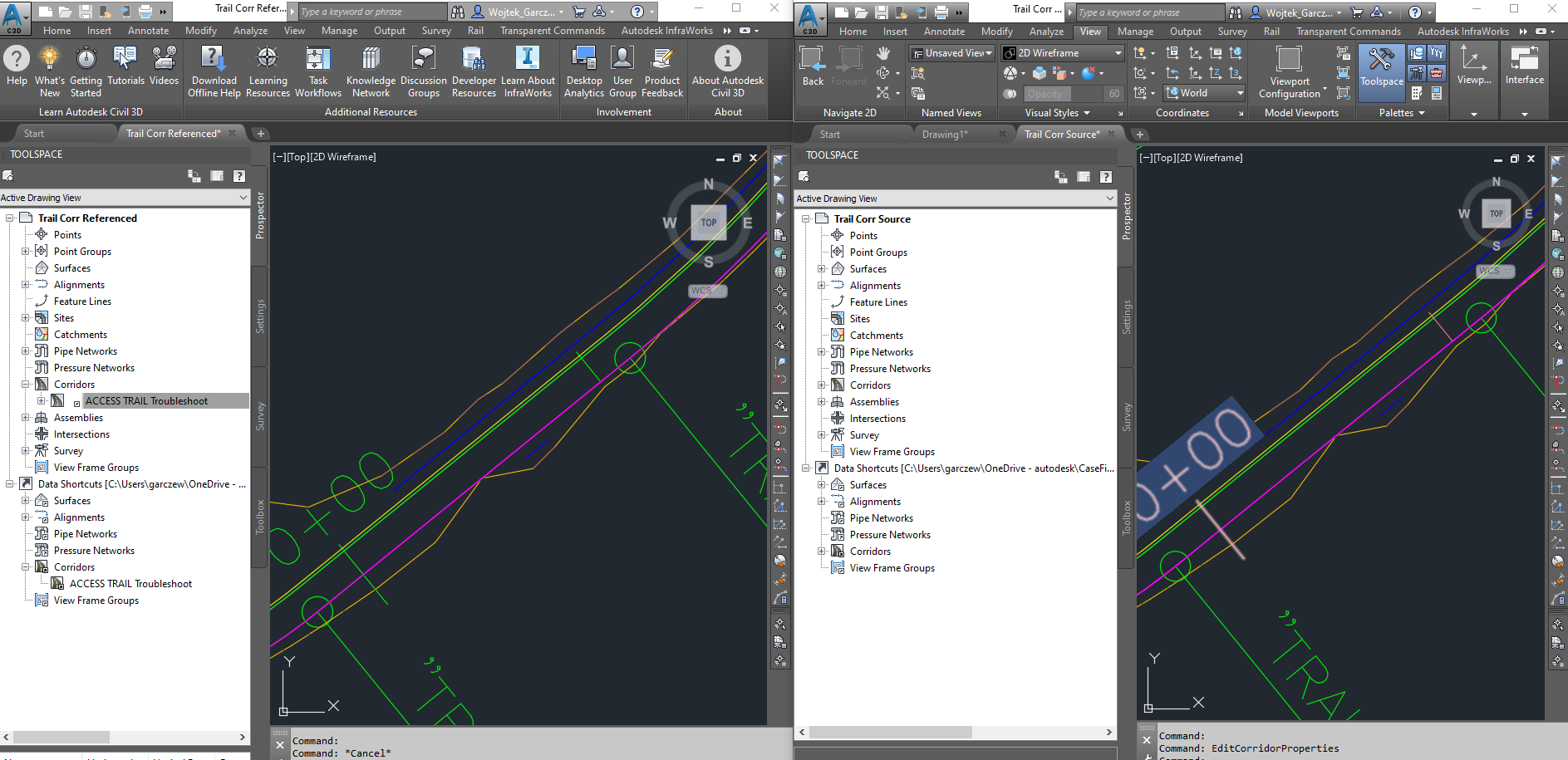 Solved: Data Referenced Corridor Code Set Style not working properly - Autodesk Community