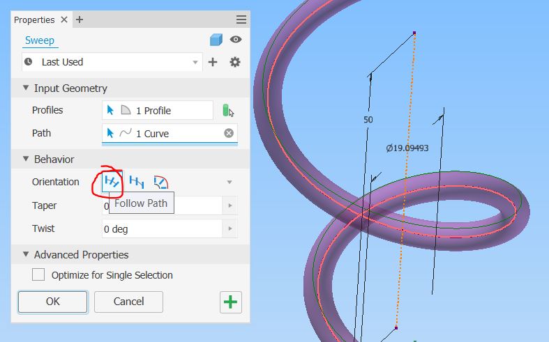 Solved: Sweep a rectangle shape (2D sketch) on a variable helical curve - Autodesk Community