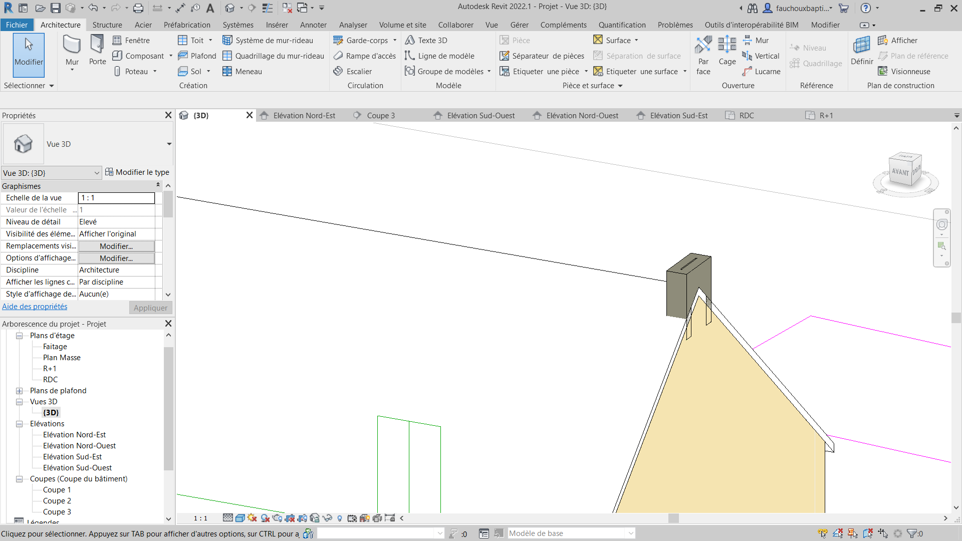 Résolu : Revit: Modifier une toiture en contournant la cheminée ...