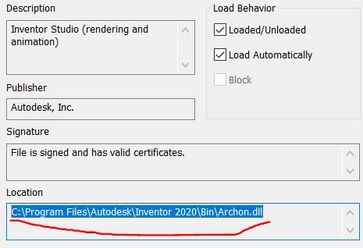 Inventor does not load Inventor Studio - Autodesk Community
