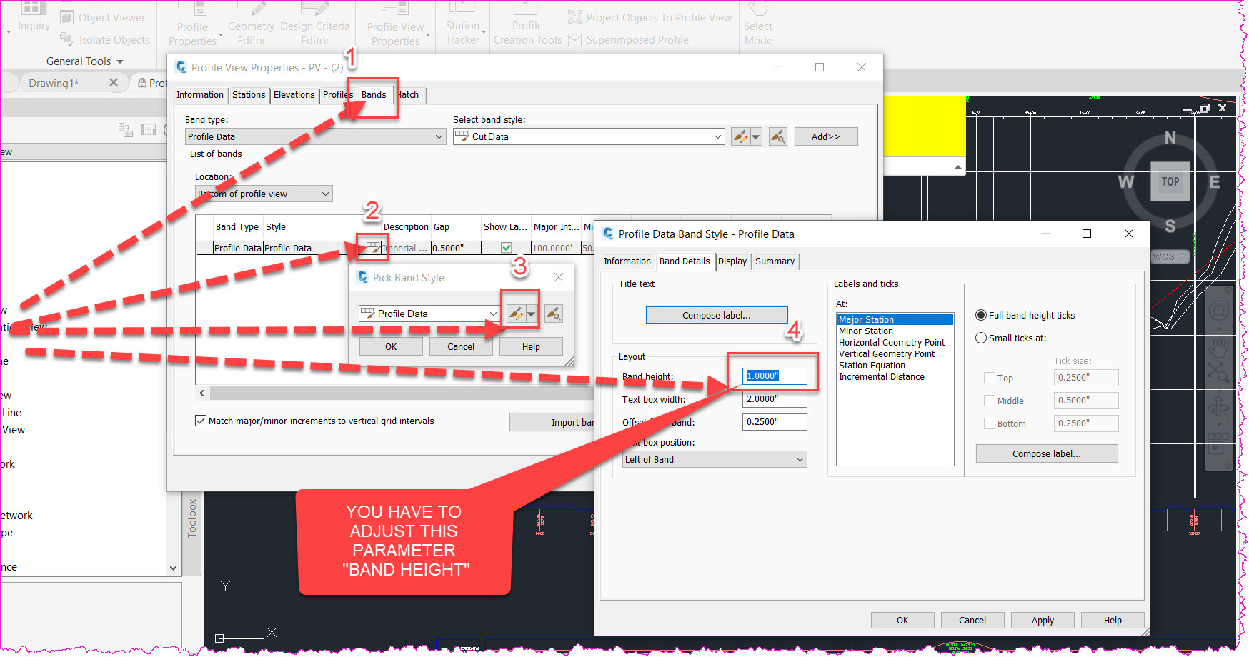 Profile View Style - Reduce Size of Bottom Axis - Autodesk Community