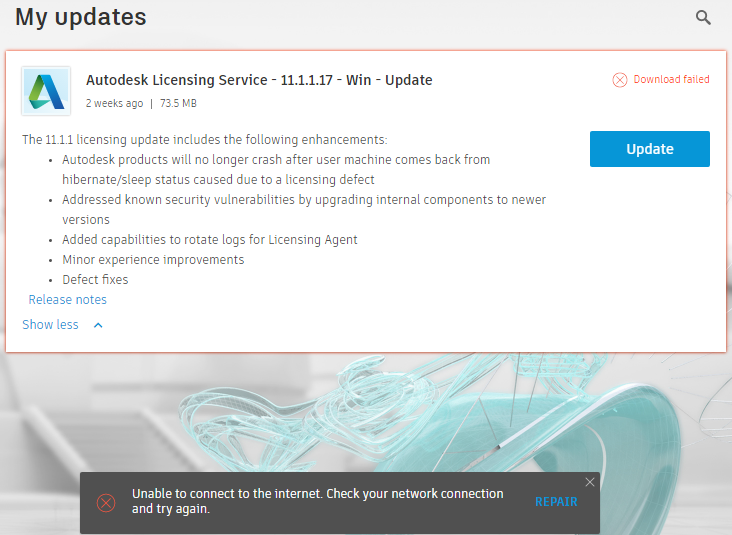 Solved: Autodesk Licensing Service - 11.1.1.17 - Win - Update ...