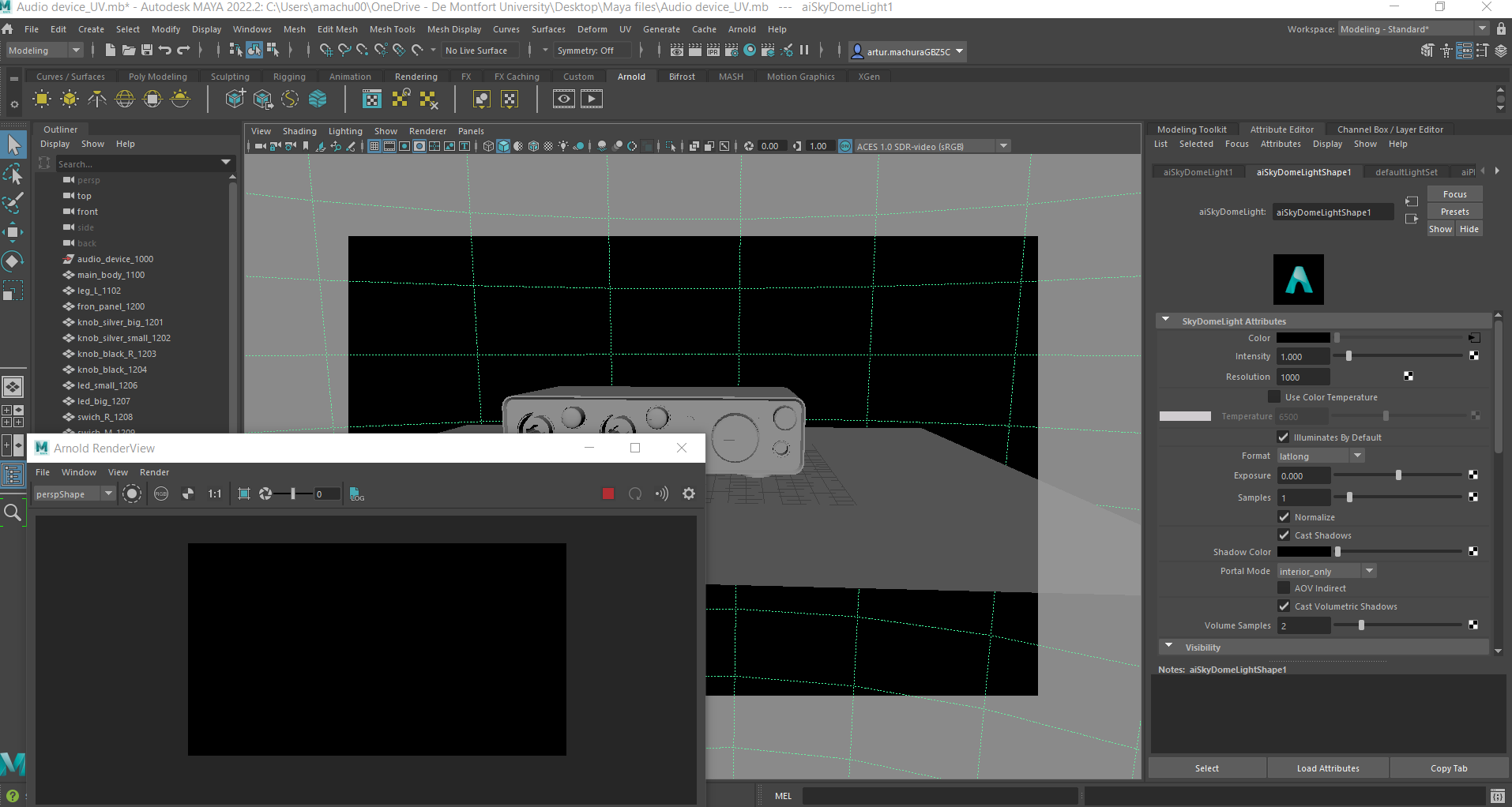 black render - Arnold Maya 2022 - Autodesk Community