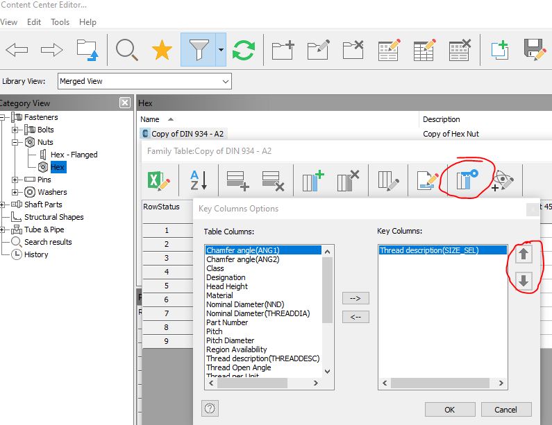 Solved: Family table key order for custom CC parts - Autodesk Community