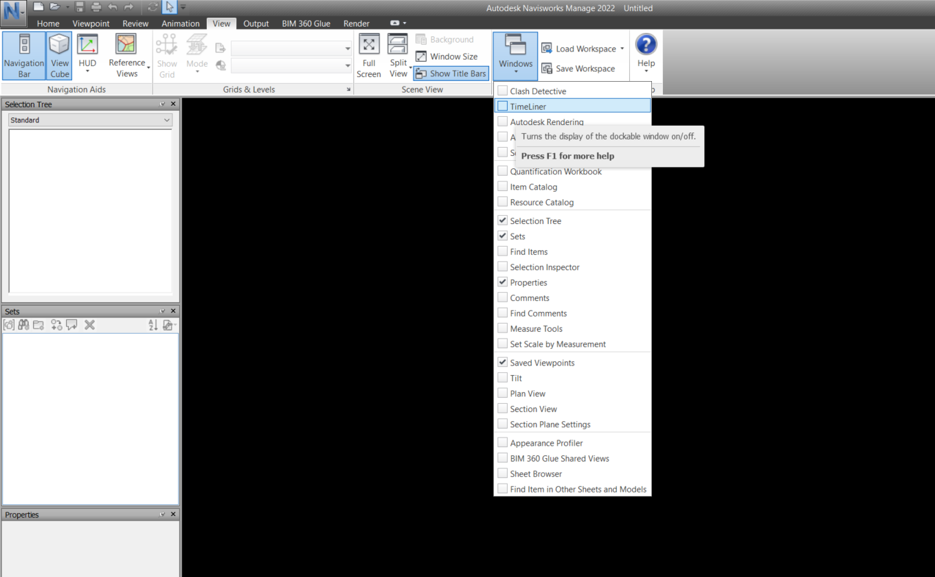 Timeliner does not show up in the tools bar - Autodesk Community