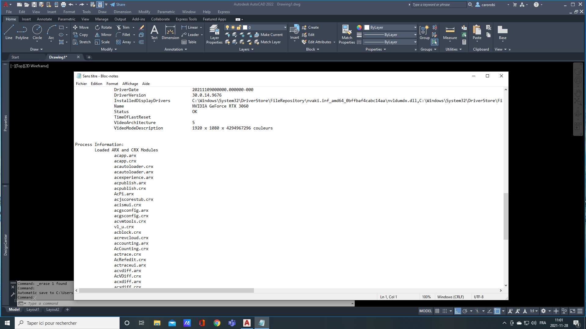 Résolu : AutoCAD 2022 : AutoCAD s'arrête, merci pour votre aide ...