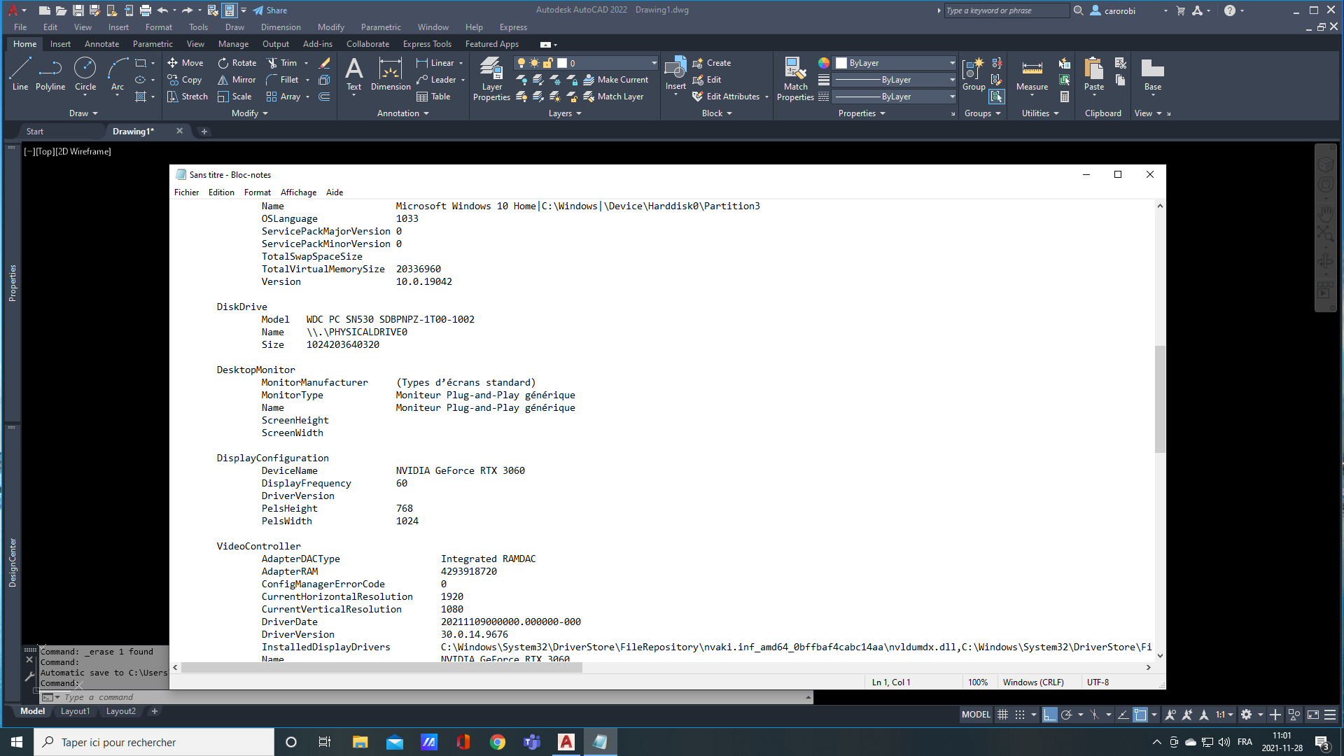 Résolu : AutoCAD 2022 : AutoCAD s'arrête, merci pour votre aide ...