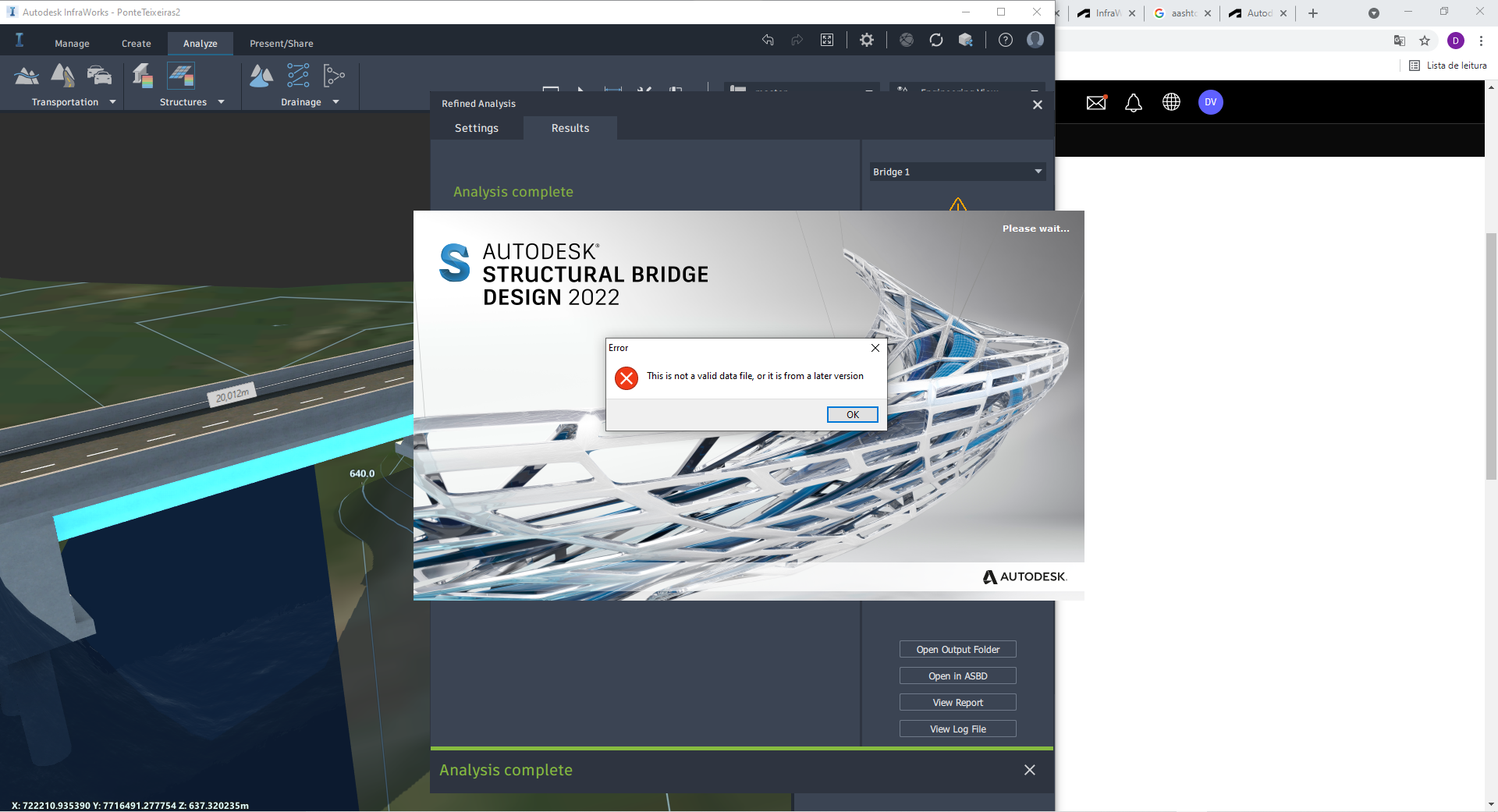 Solved: Cant open Infraworks bridge in ASBD - Autodesk Community