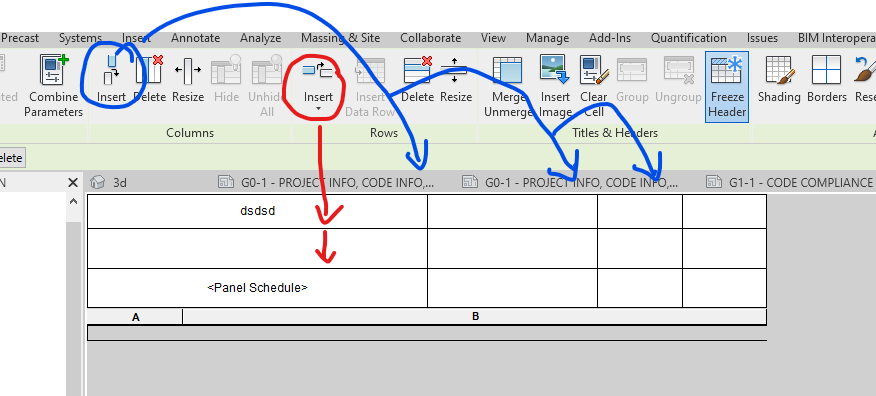 Solved: Dumb Schedules - parameter conflict and insert data row problems - Autodesk Community