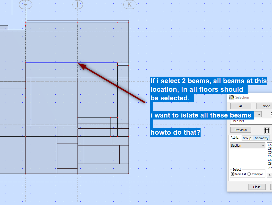 Solved: Isolate beam all along the stories - Autodesk Community
