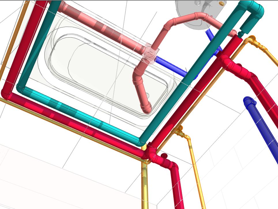 Panoramic rendering showing pipes in the walls - Autodesk Community