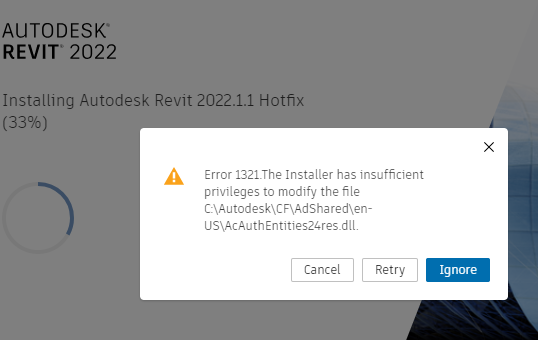 Install error: Revit 2022.1.1 Hotfix - Autodesk Community