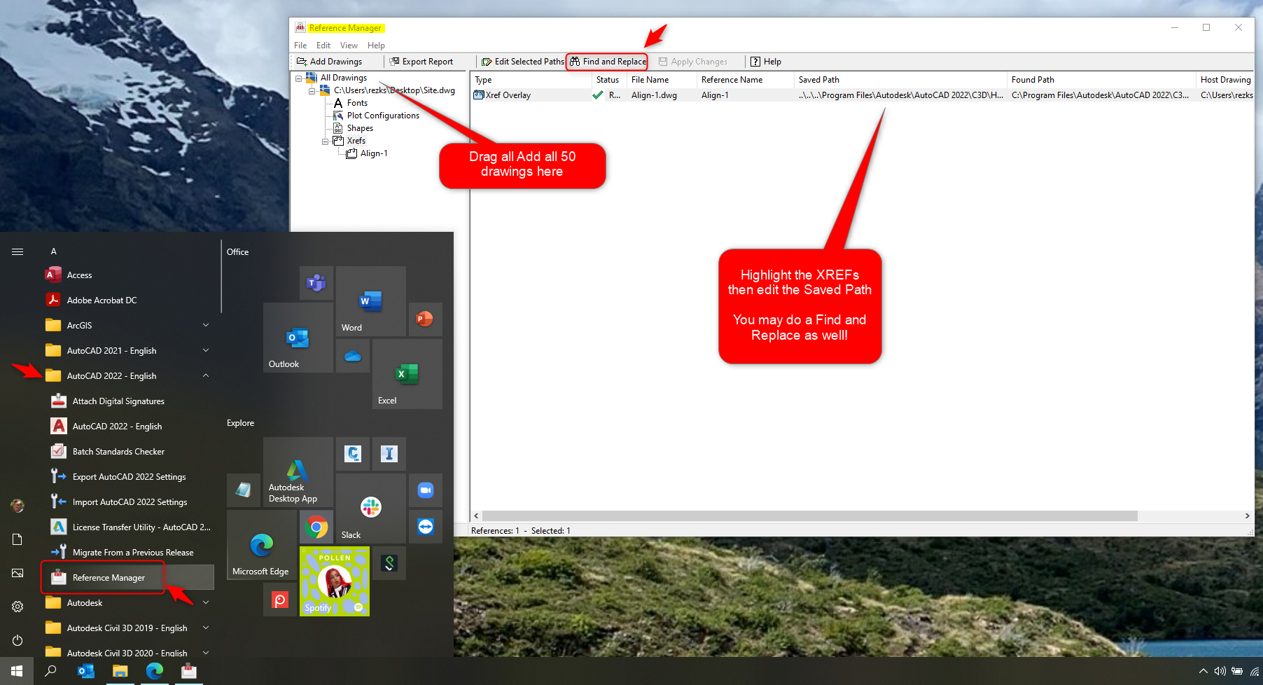 Replace xref for entire set - Autodesk Community
