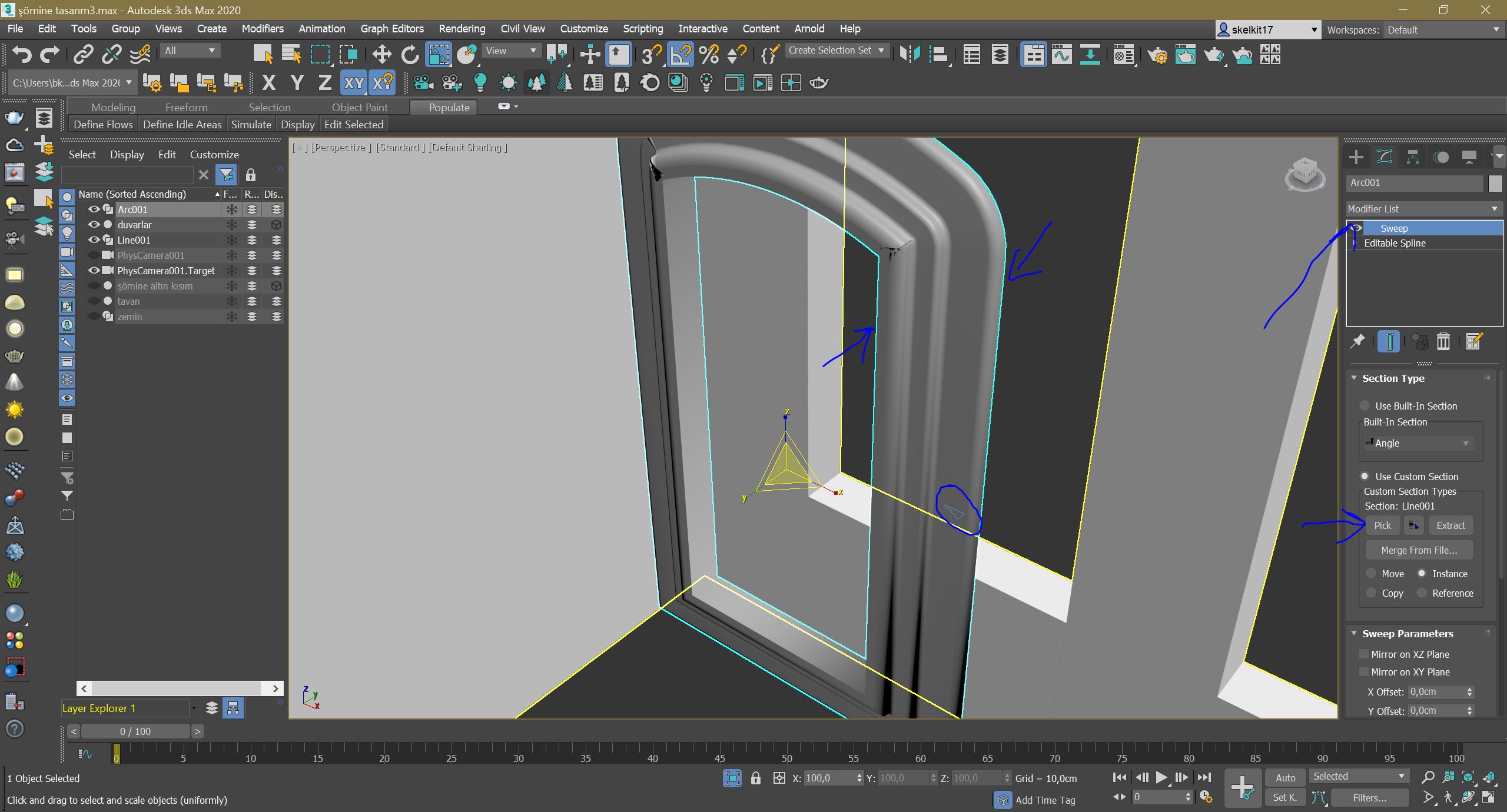 sweep profile-different scale - Autodesk Community