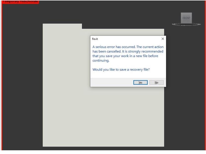 Solved: A serious error has occurred. The current action has been ...